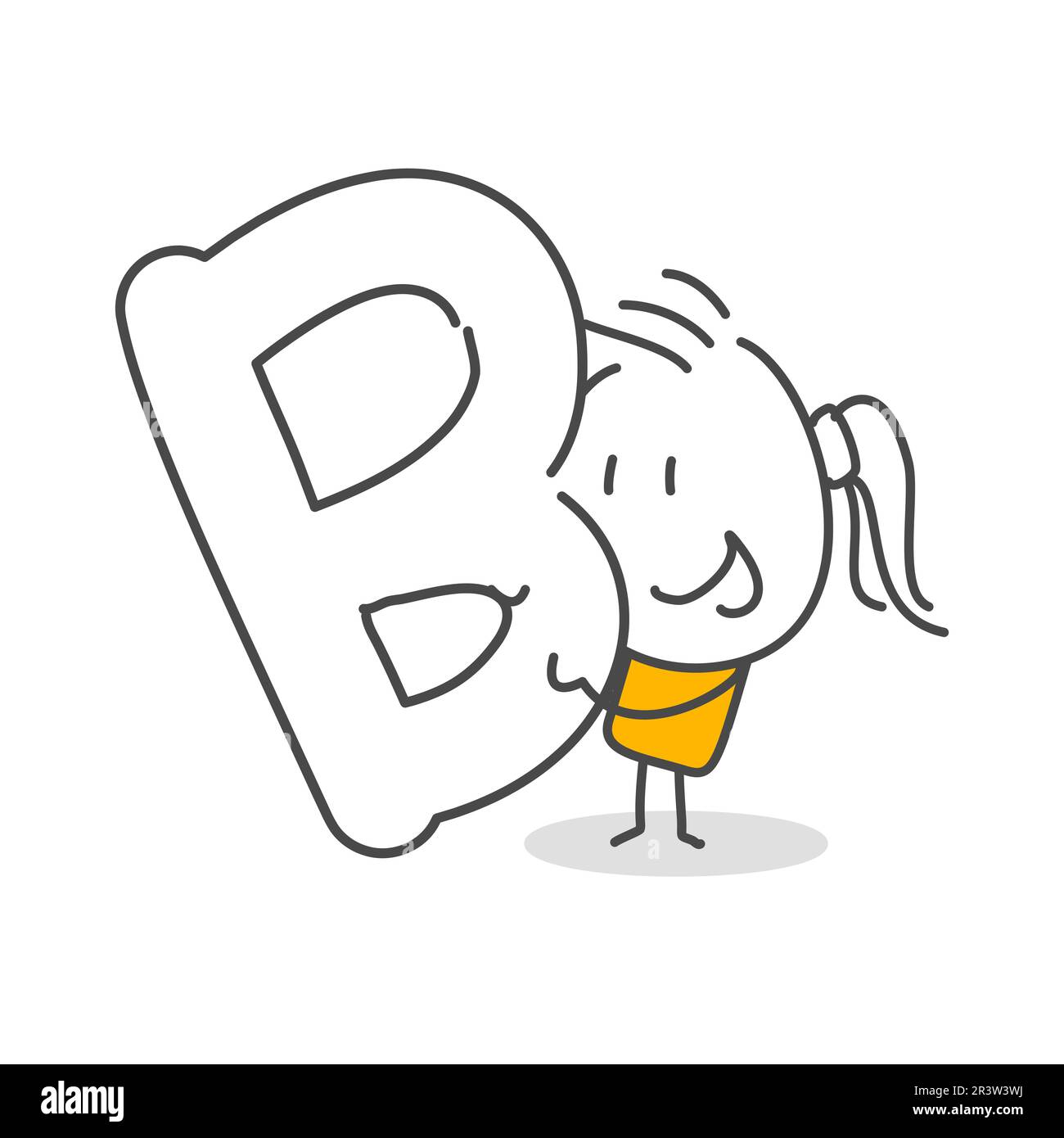 Stick figures. Alphabet. Isolated on white background. Hand drawn ...