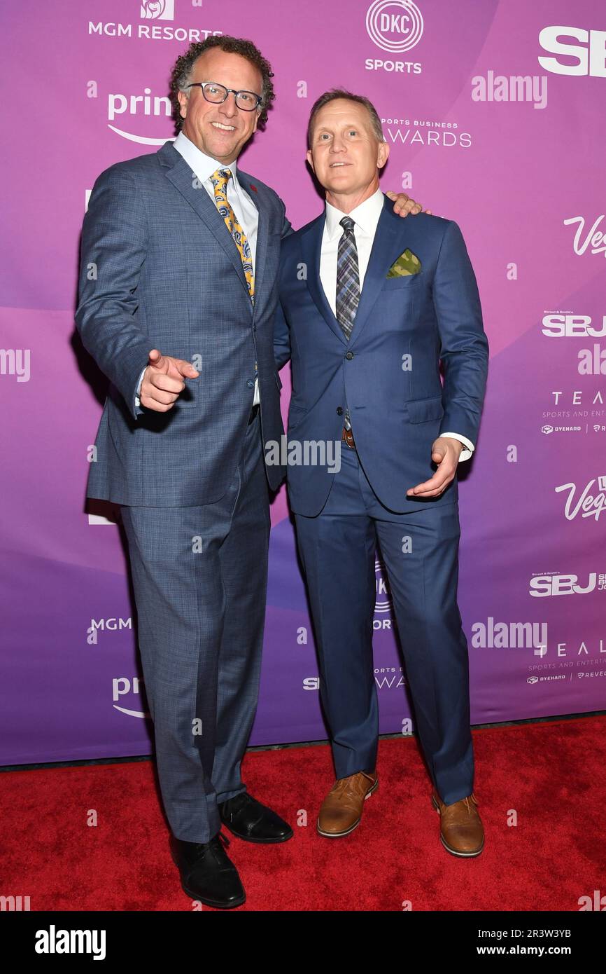 New York, USA. 24th May, 2023. Abraham Madkour and FOX Sports CEO and ...