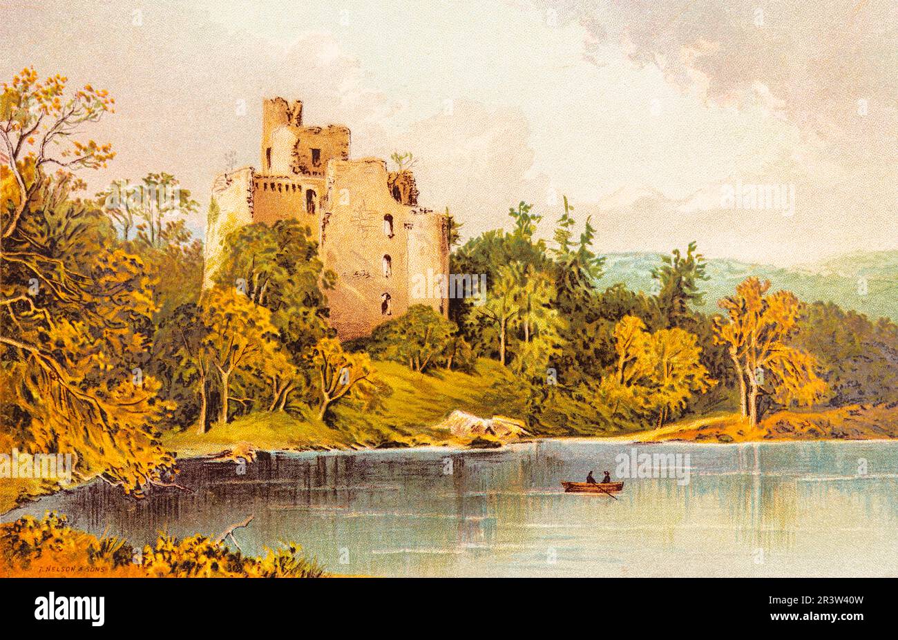 Invergarry Castle at Loch Oich, Grampian Mountains, castle, ruin ...