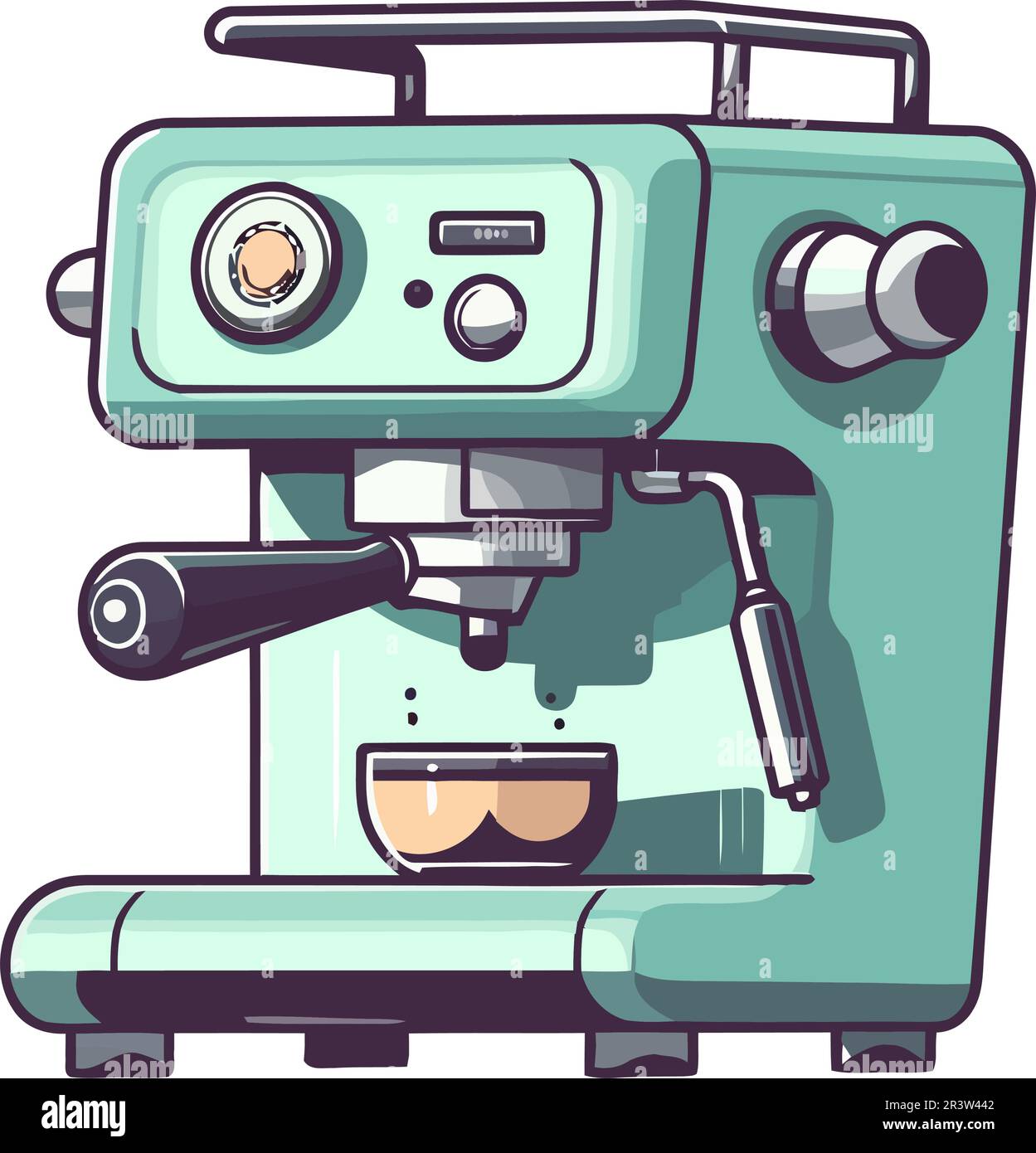 Modern coffee maker and cup, isolated Stock Vector Image & Art - Alamy