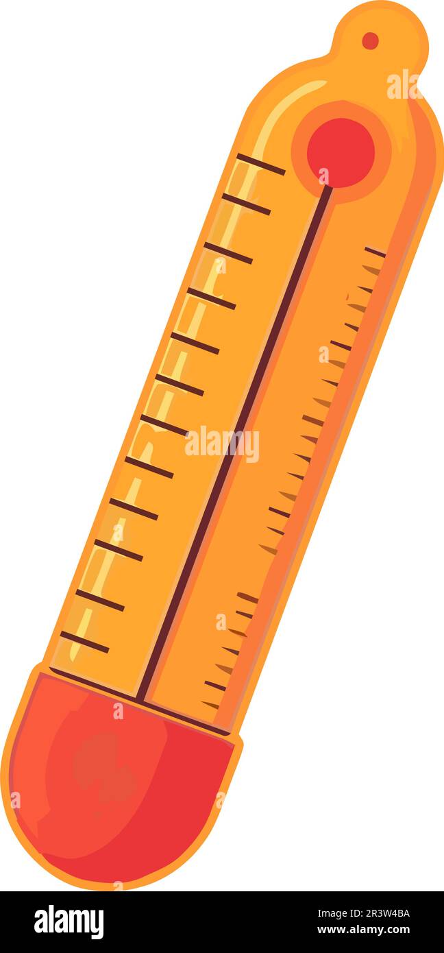 measures temperature with metal thermometer drop Stock Vector Image ...
