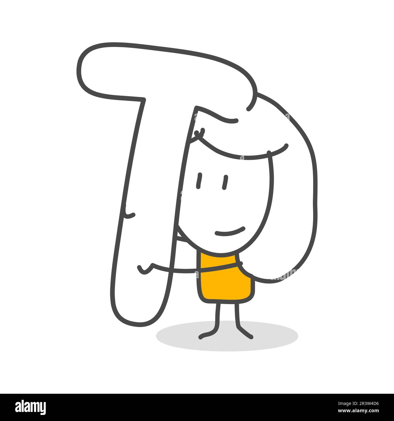 Stick figures. Alphabet. Isolated on white background. Hand drawn ...