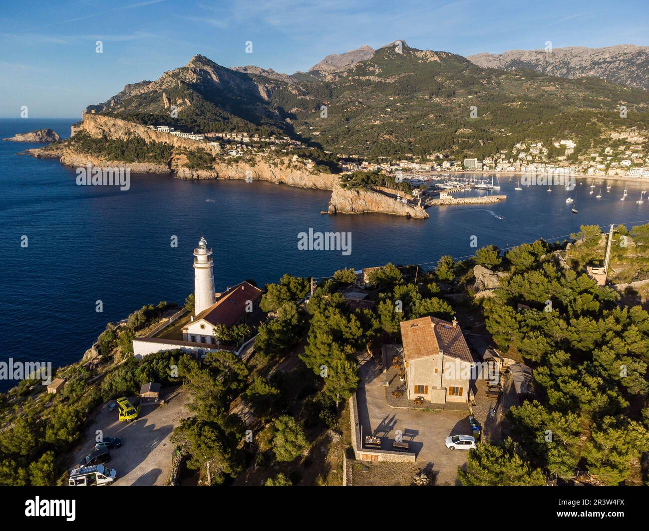 Cap Gros lighthose and Muleta shelter Stock Photo - Alamy