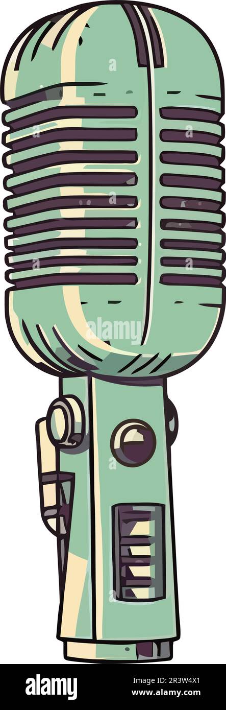 Antique microphone old fashioned Stock Vector Image & Art - Alamy