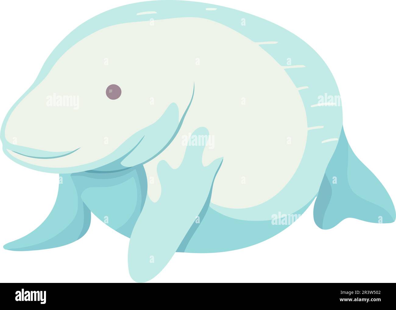 Cute manatee animal on white background Stock Vector Image & Art - Alamy
