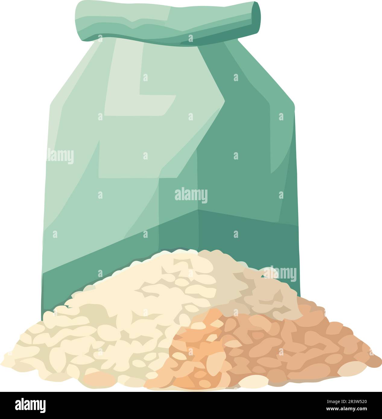 Organic rice in packet, isolated illustration Stock Vector Image & Art ...