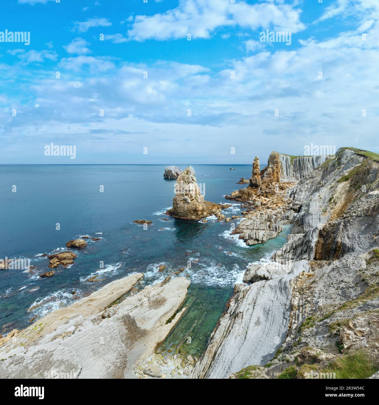 Atlantic ocean coastline near Portio Beach Stock Photo - Alamy