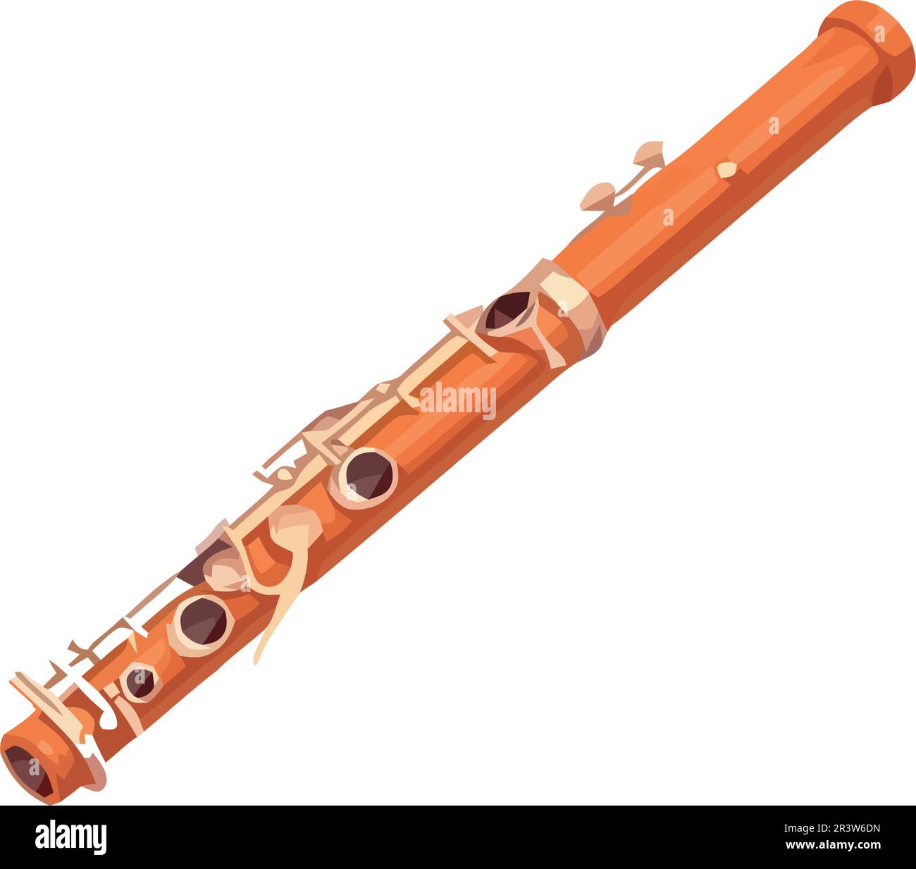 Shiny flute woodwind instrument Cut Out Stock Images & Pictures - Alamy