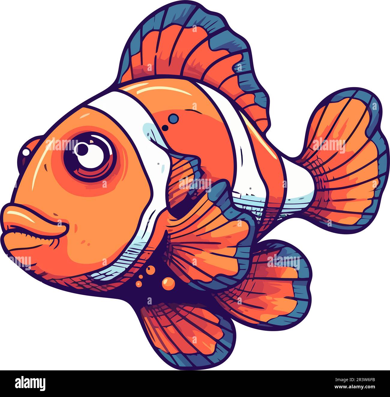 exotic clown fish swimming Stock Vector Image & Art - Alamy