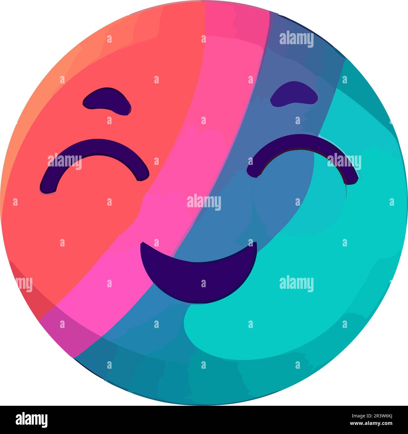 Smiling happy emoticon face Stock Vector Image & Art - Alamy