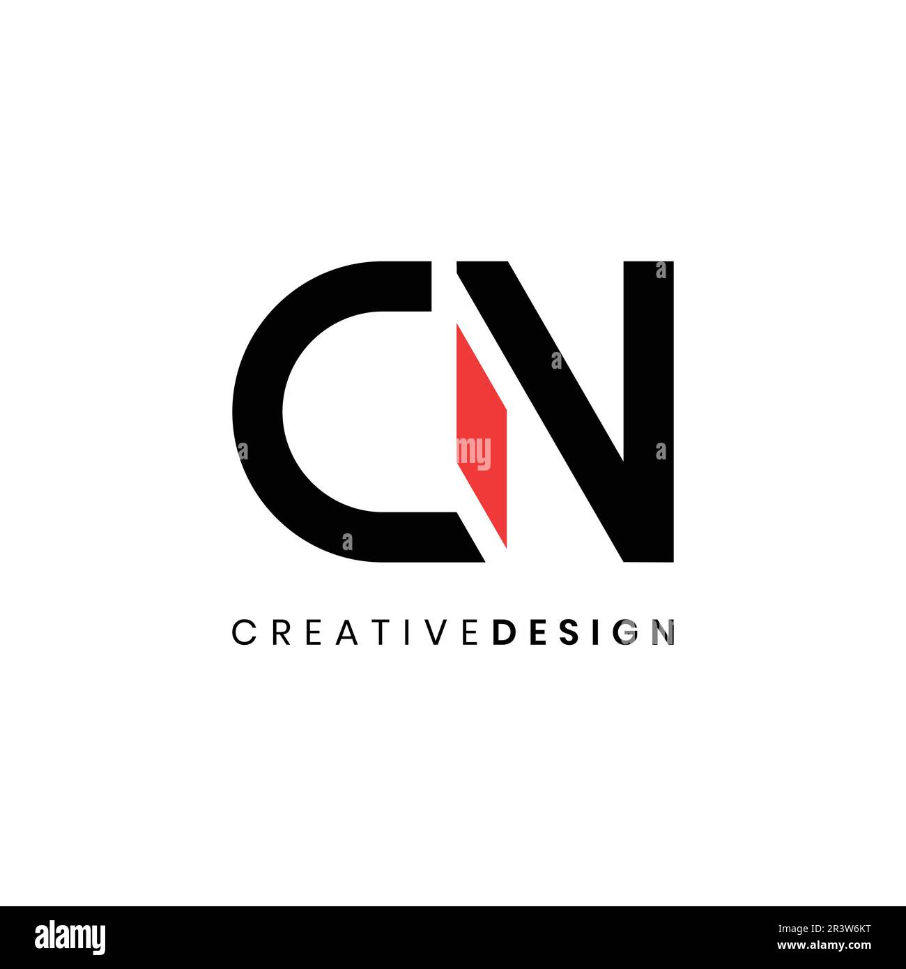 Geometric simple letter CN logo design vector illustration Stock Vector ...