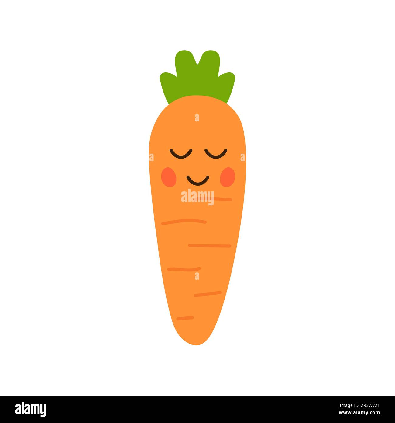 Cute carrot vector cartoon icon character. Easter flat cute carrot ...