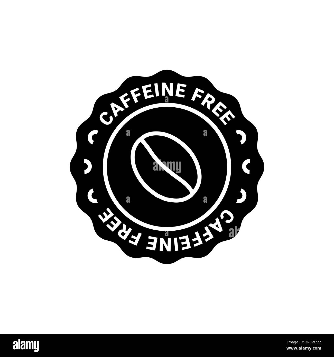 Caffeine free vector logo icon sign. Allergy decaffeinated coffee ...