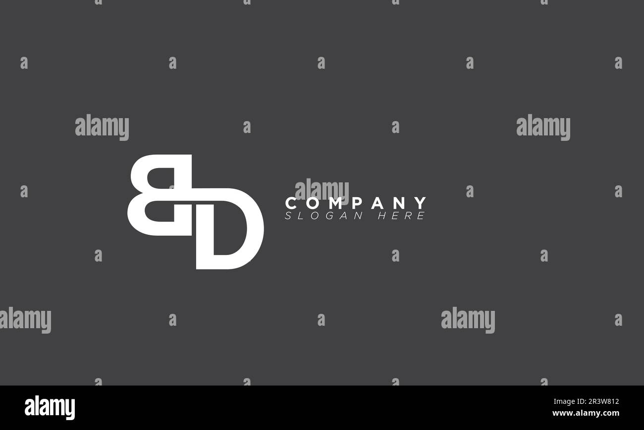 Logo initial letters bd vector vectors Black and White Stock Photos ...