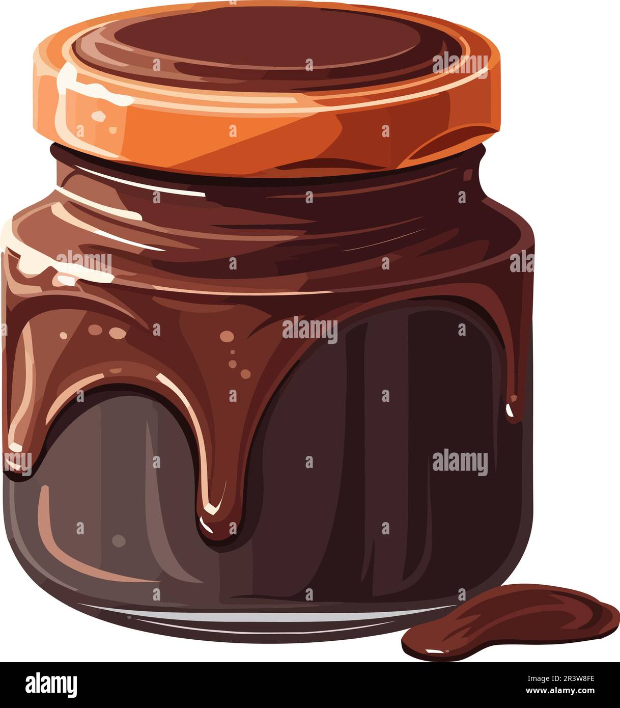 chocolate jar on white wallpaper Stock Vector Image & Art - Alamy