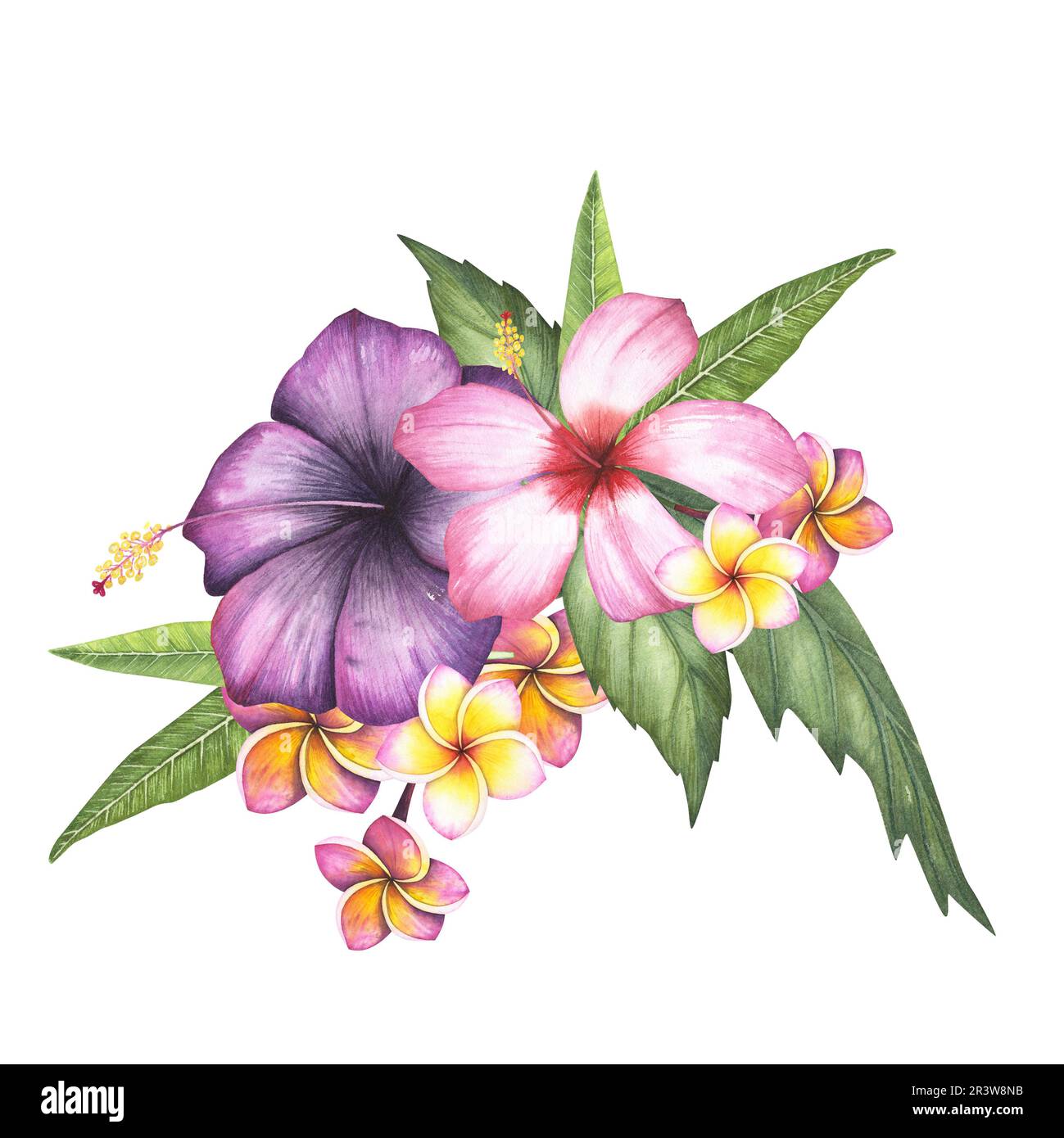 Pink Hawaiian Flower Design