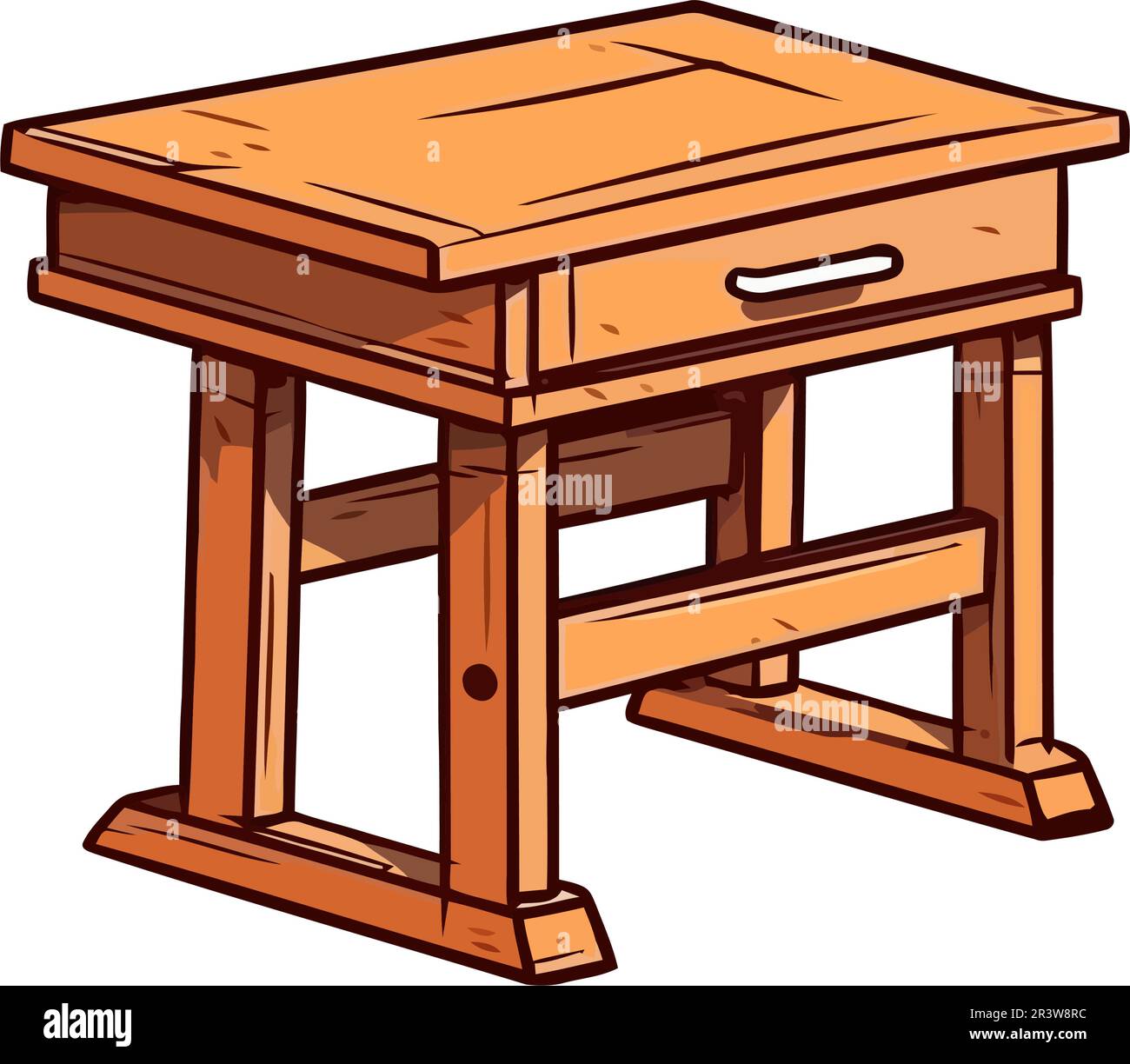 Antique icon sketch on rustic wooden desk Stock Vector Image & Art - Alamy