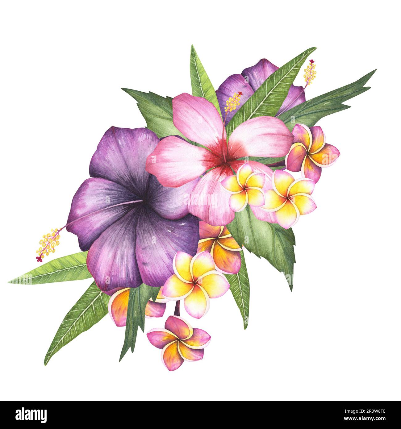 Pink Hawaiian Flower Design