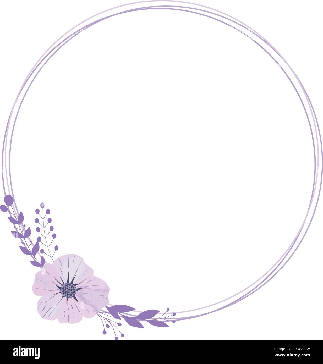 Beautiful purple flowers plant Stock Vector Images - Alamy