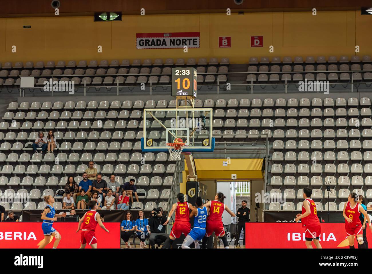 Vigo, Spain. 24 May 2023. the Italian team scores from half distance ...