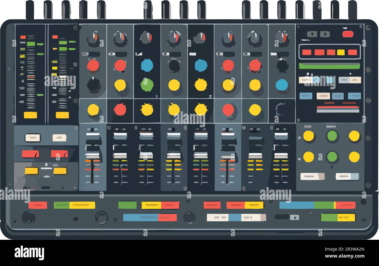 sound mixer control panel for recording studio Stock Vector Image & Art ...