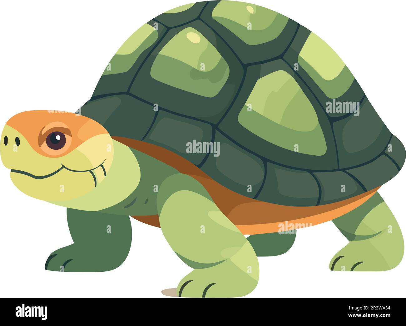 Large Tortoise Slowly Walking Stock Vector Images Alamy
