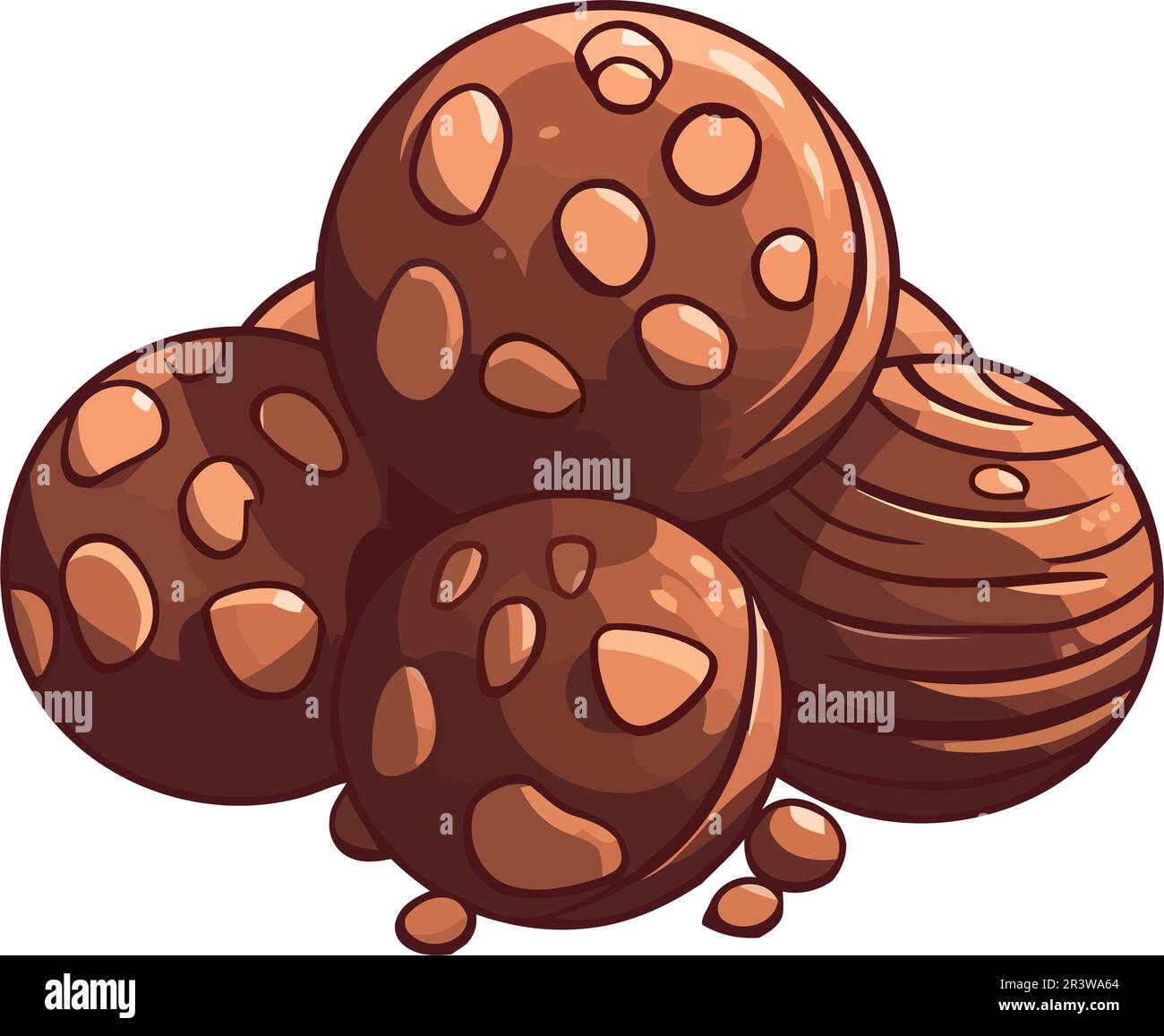 Cute cartoon desserts chocolate Stock Vector Image & Art - Alamy