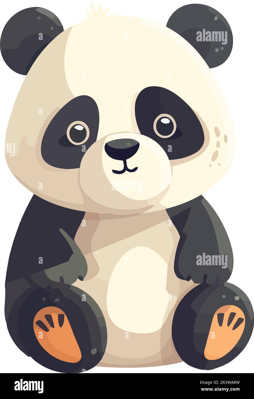 A cheerful panda sitting teddy bear Stock Vector Image & Art - Alamy