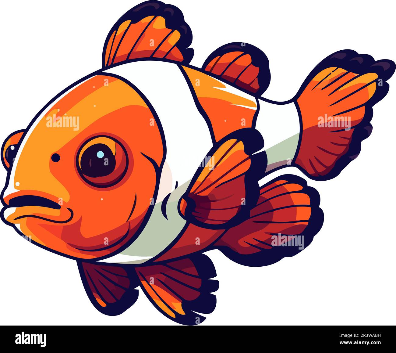 Cute cartoon clownfish tropical Stock Vector Image & Art - Alamy