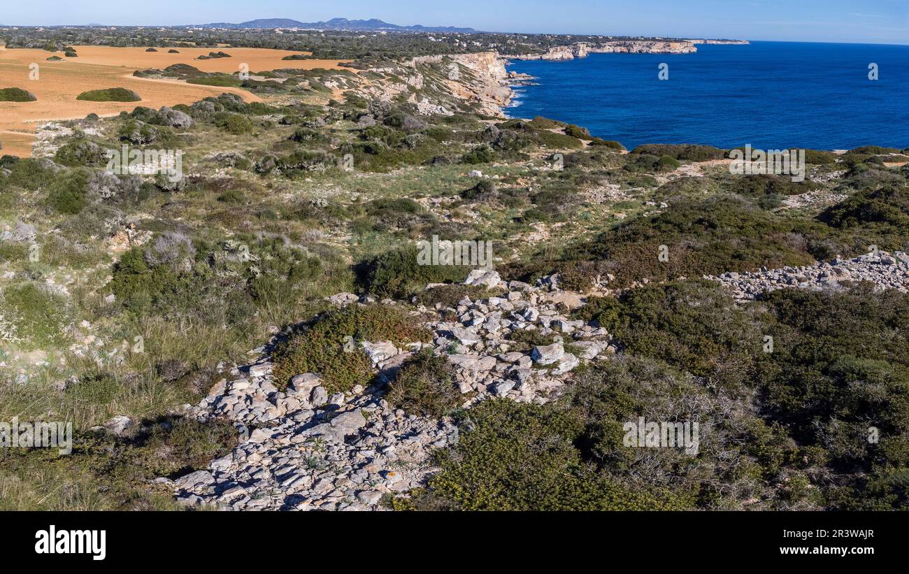 Punta des Baus remains of the Talayotic settlement Stock Photo - Alamy