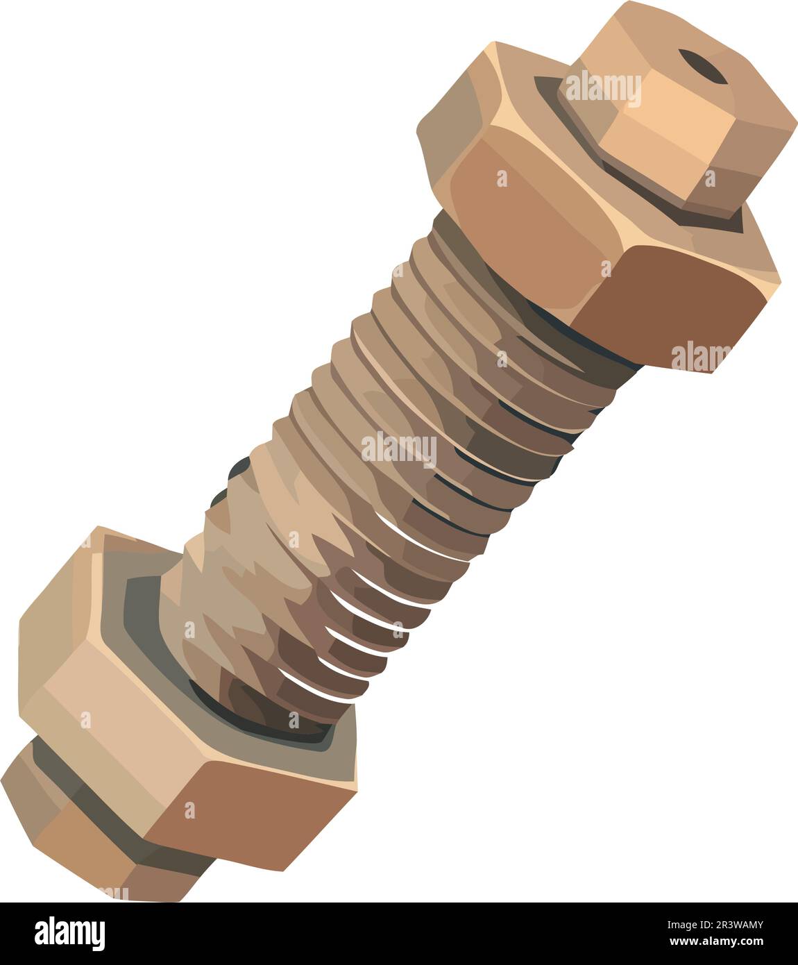 Screw with nut tool icon Stock Vector Image & Art - Alamy