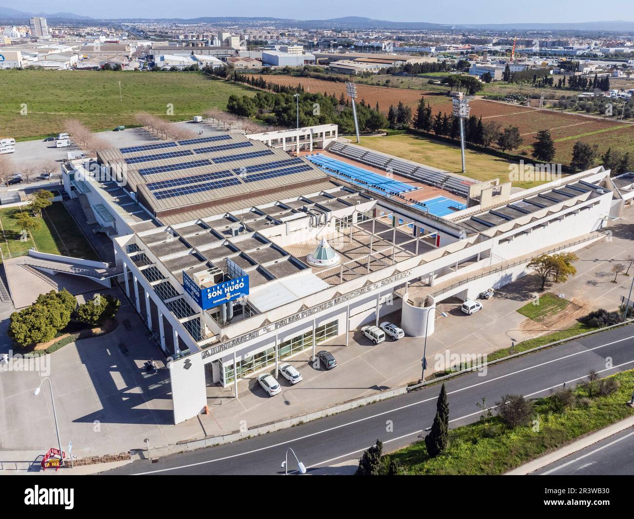 Son Hugo municipal swimming pools Stock Photo - Alamy