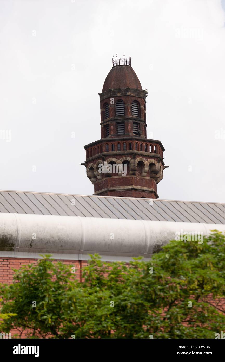 Manchester UK. 23 May 2023 Strangeways prison tower and wall ...