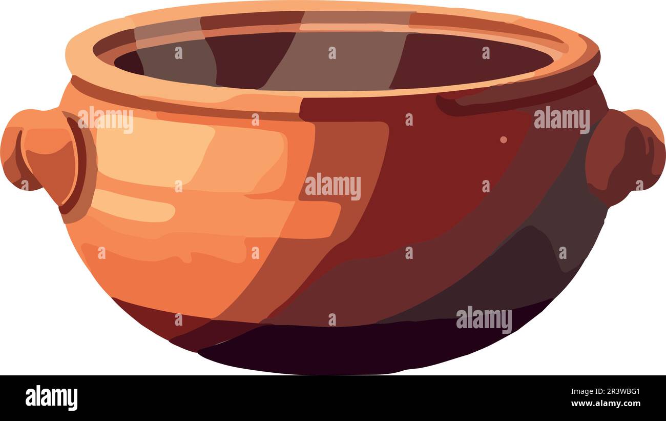 Old terracotta pot Stock Vector Images - Alamy