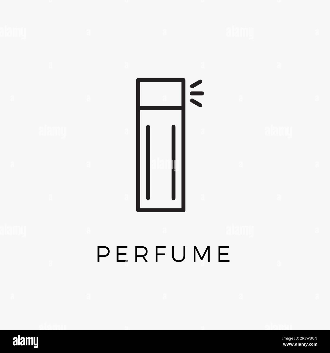 Perfume bottle line icon vector fragrance linear spray art cosmetic ...