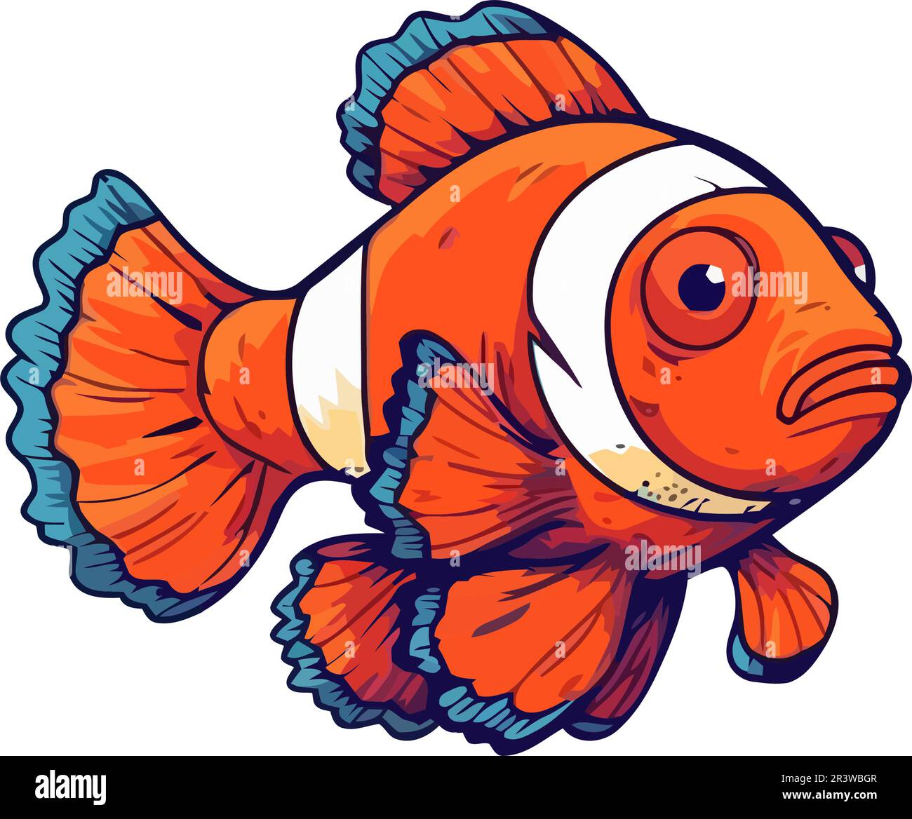 Swimming clownfish sea, cheerful and cute Stock Vector Image & Art - Alamy