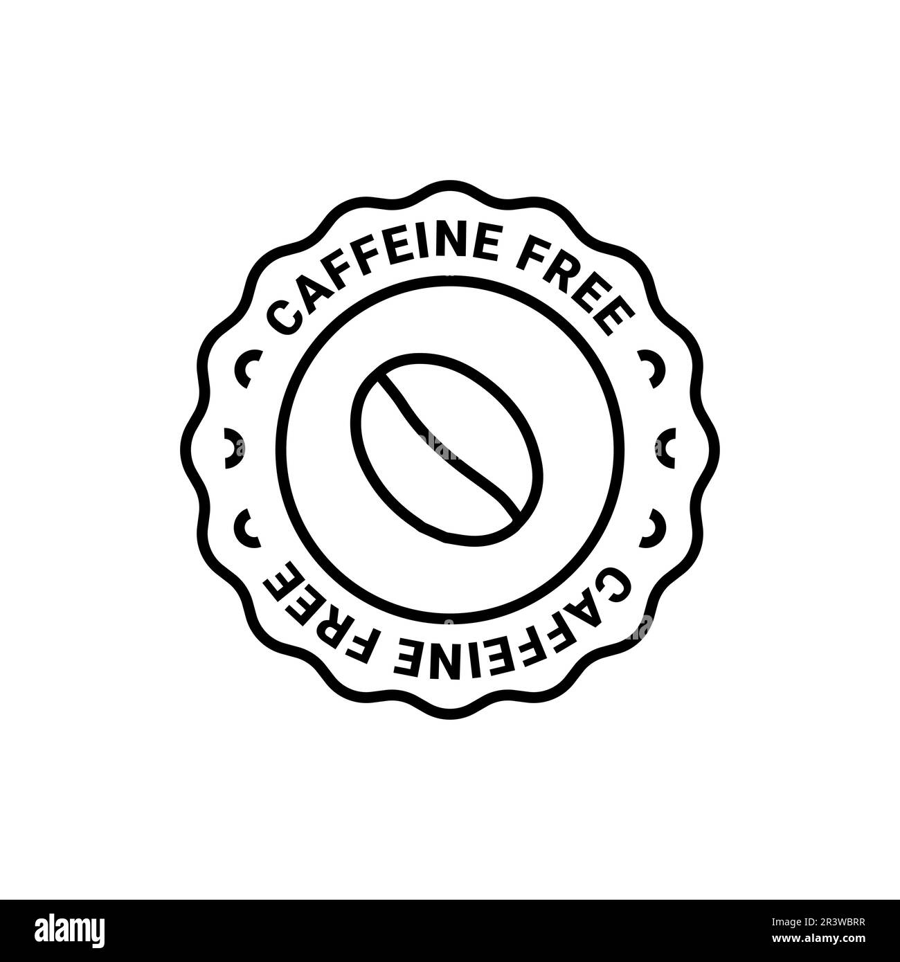 Caffeine free vector logo icon sign. Allergy decaffeinated coffee ...