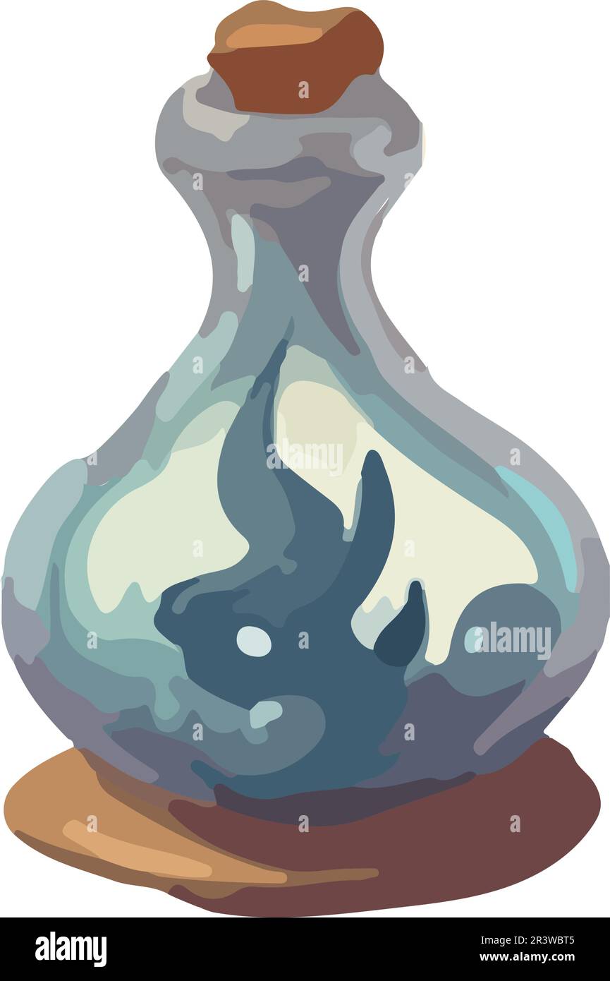 Abstract oil painting of ornate bottle Stock Vector Image & Art - Alamy