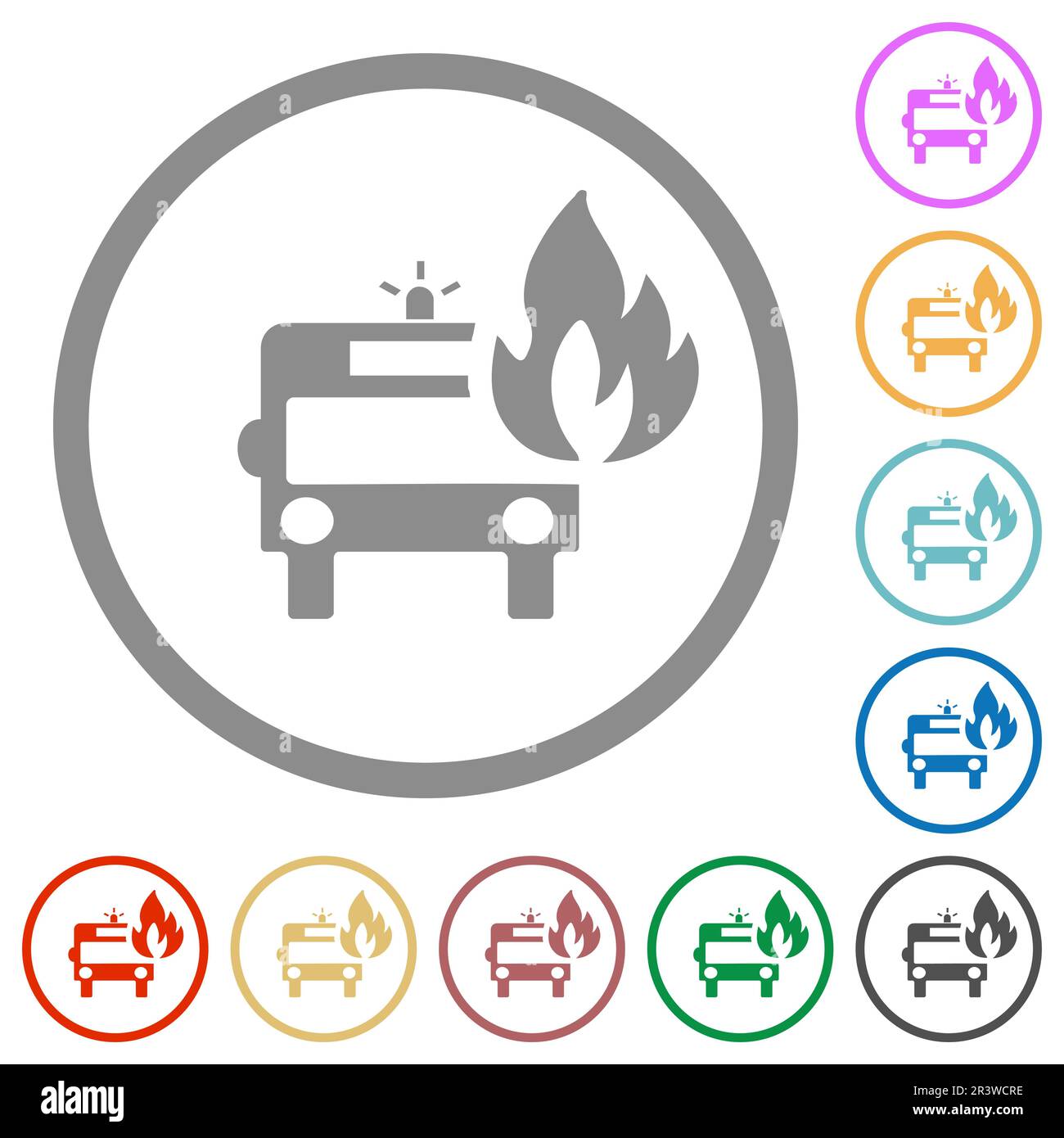 Symbols fire truck Stock Vector Images - Alamy
