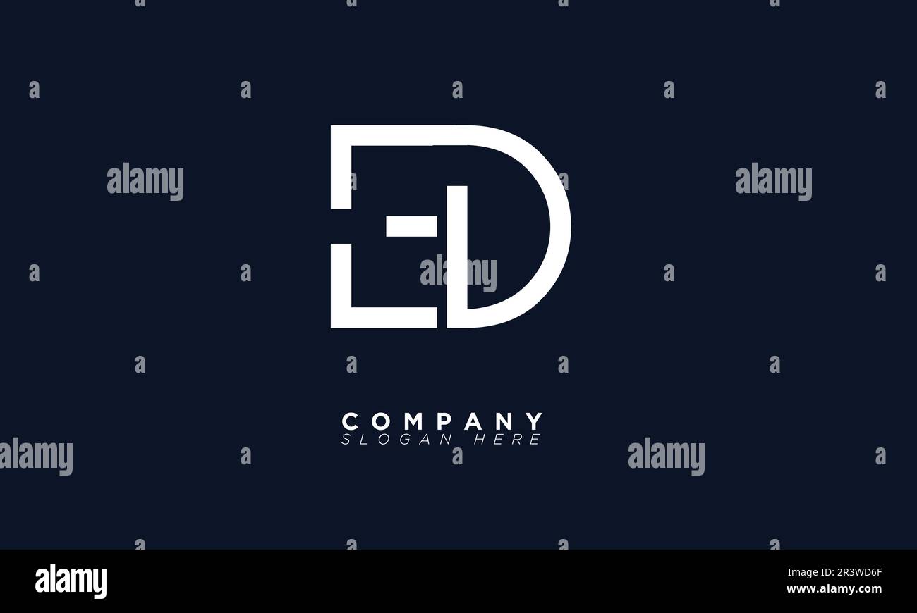 ED Alphabet letters Initials Monogram logo Stock Vector Image & Art - Alamy