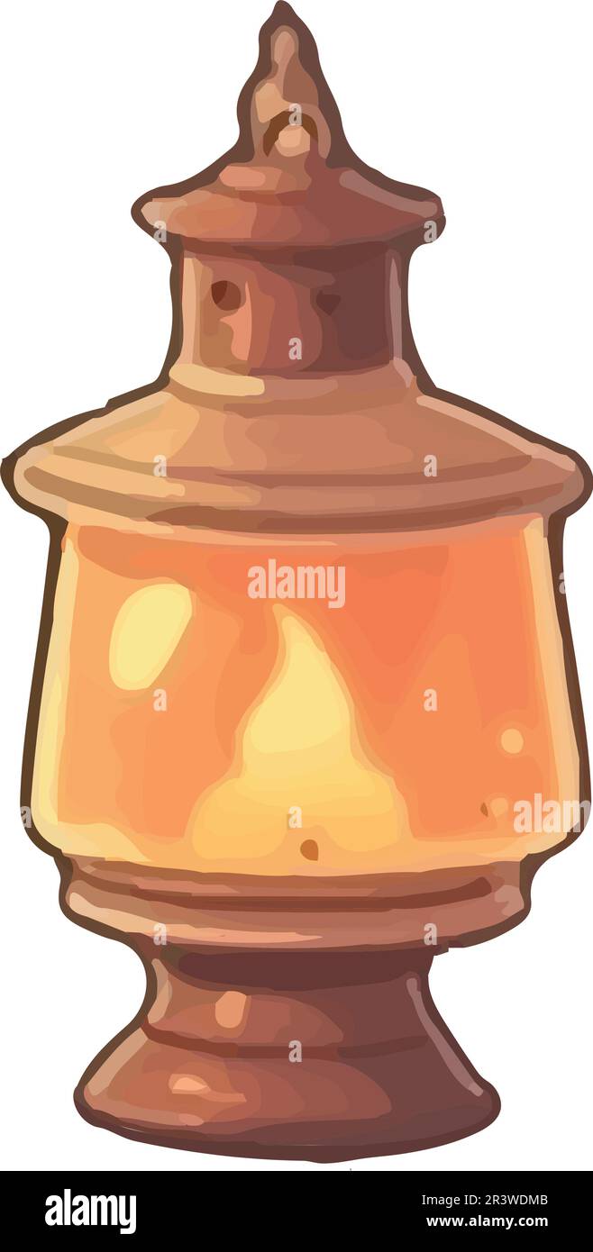 antique lantern handle with flame Stock Vector Image & Art - Alamy