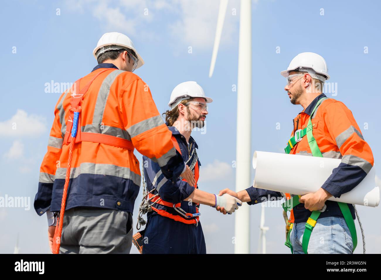 Engineer working with confident. Worker outdoor working. Mega project ...