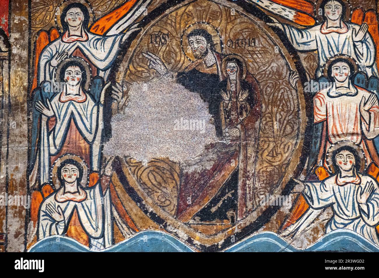 Jesus Christ taking his mother in his lap Stock Photo - Alamy