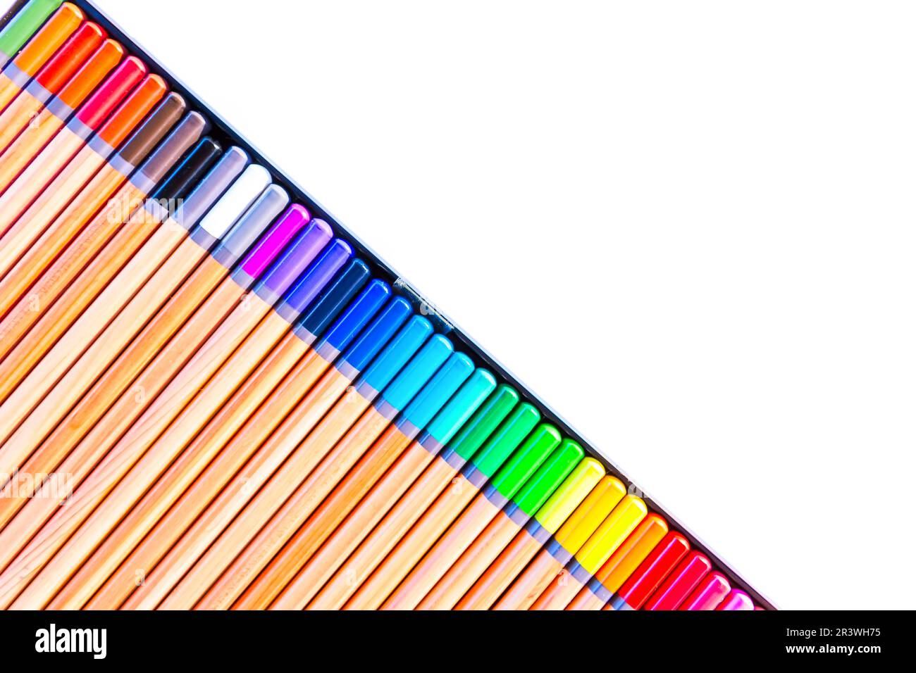 Colored pencils. Back to school background Stock Photo - Alamy