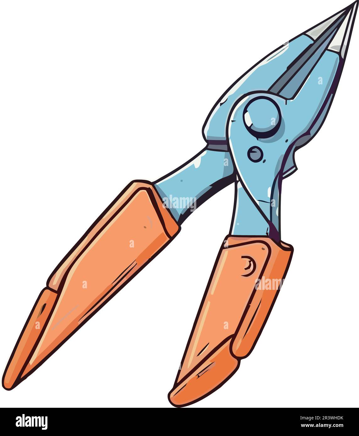 Sharp metal scissors cutting through steel Stock Vector Image & Art - Alamy