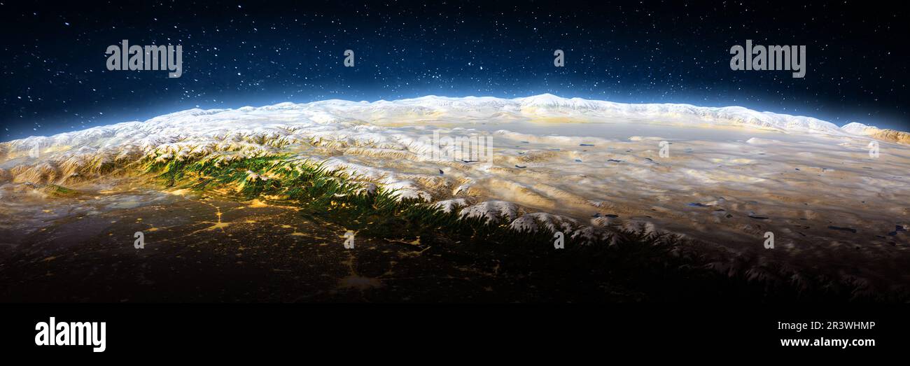 Himalayas frome space landscape. Elements of this image furnished by ...