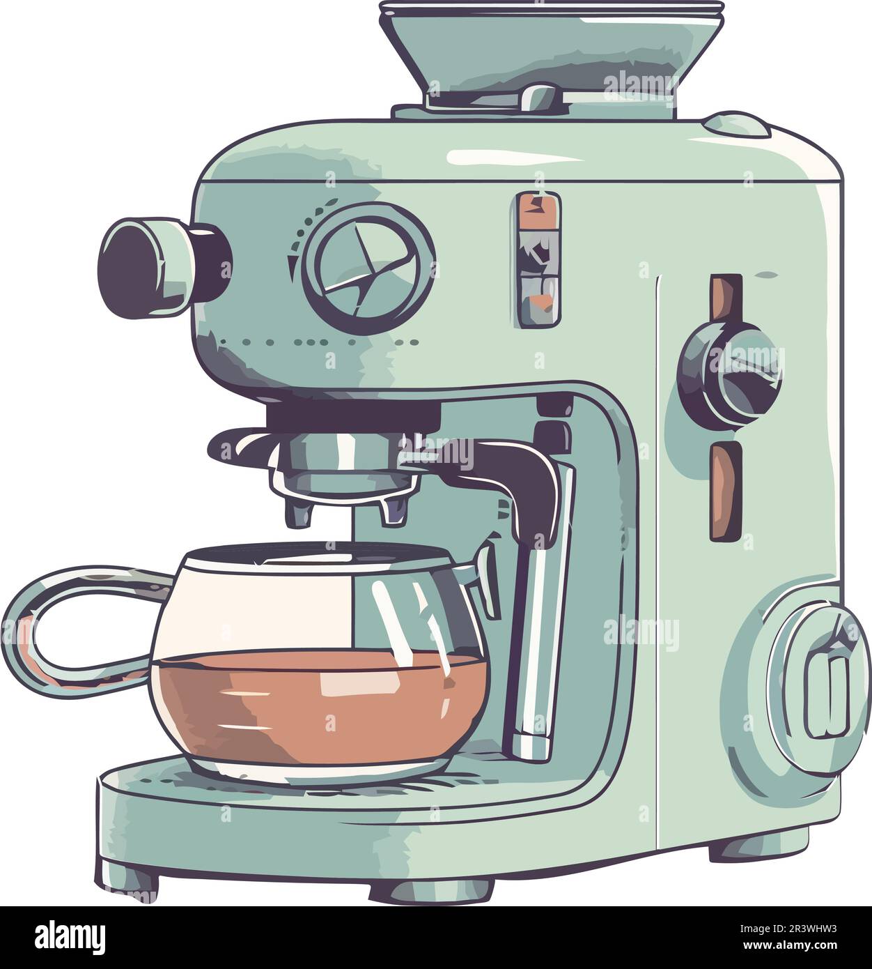 Gourmet coffee shop serves fresh cappuccino daily Stock Vector Image ...