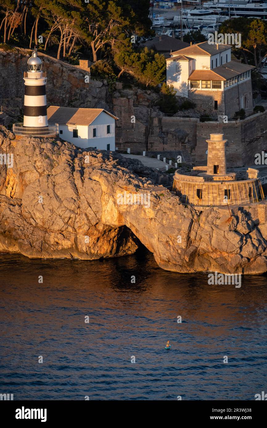 Punta de Sa Creu lighthouse Stock Photo - Alamy
