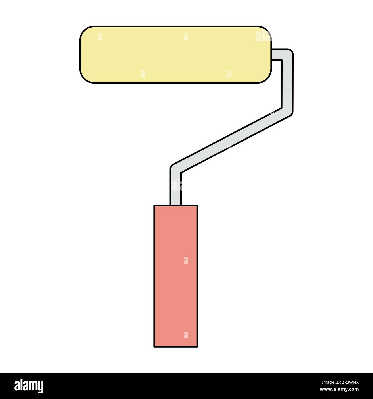 Paint roller icon, tool symbol, doodle style vector illustration Stock ...