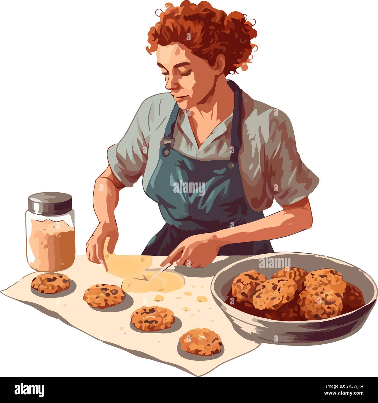 Man Baking Cookies Clipart